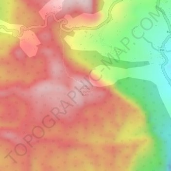 Mount Matunog topographic map, elevation, terrain