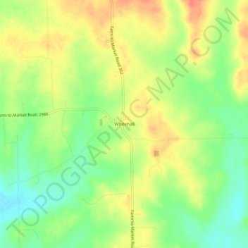 Whitehall topographic map, elevation, terrain