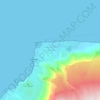 Edinburgh of the Seven Seas topographic map, elevation, terrain