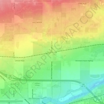 North Prosser topographic map, elevation, terrain