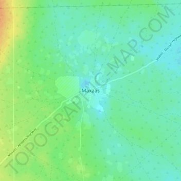 Maxaas topographic map, elevation, terrain