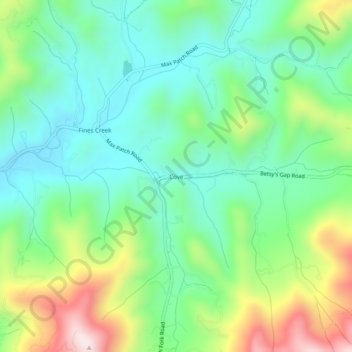 Cove topographic map, elevation, terrain