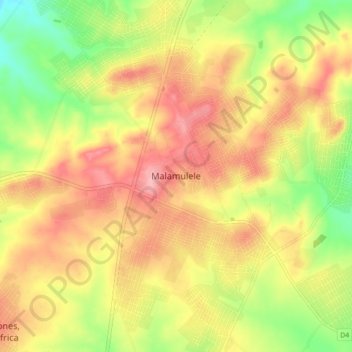 Malamulele topographic map, elevation, terrain