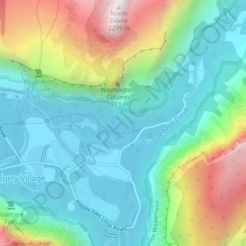 Indian Cave topographic map, elevation, terrain