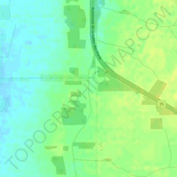 Ruisseau Chartier topographic map, elevation, terrain