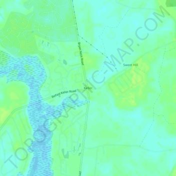 Keller topographic map, elevation, terrain