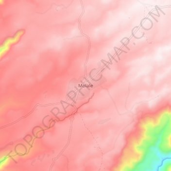 Molale topographic map, elevation, terrain