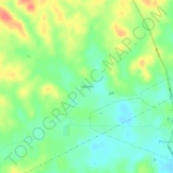 Victoria topographic map, elevation, terrain