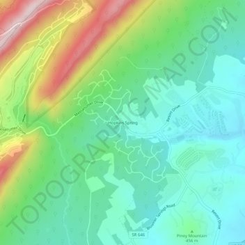 Hopkins Spring topographic map, elevation, terrain