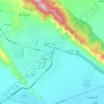 Ranya topographic map, elevation, terrain