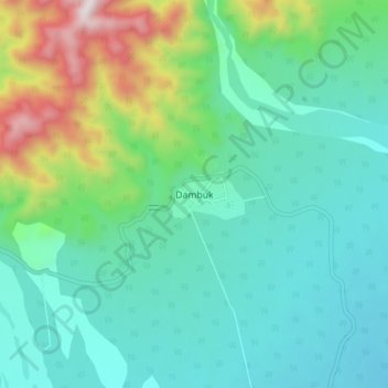 Dambuk topographic map, elevation, terrain