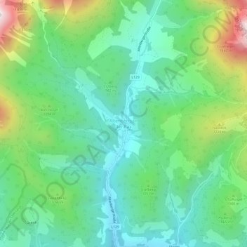 Altenberg an der Rax topographic map, elevation, terrain
