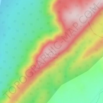 Red Cliff Mountain topographic map, elevation, terrain