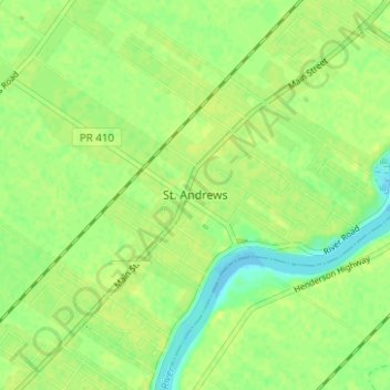 St. Andrews topographic map, elevation, terrain
