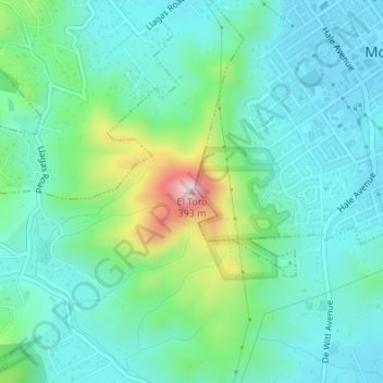 El Toro topographic map, elevation, terrain