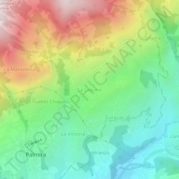La Laguna topographic map, elevation, terrain
