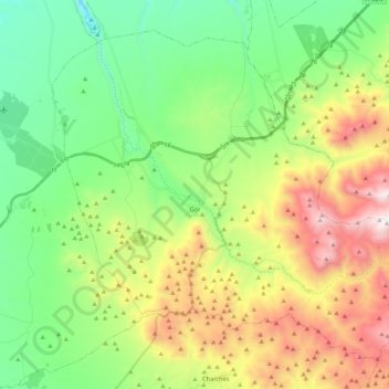 Gor topographic map, elevation, terrain