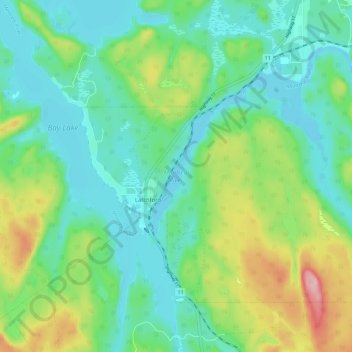 Montreal River topographic map, elevation, terrain