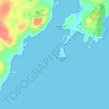 Rotten Island topographic map, elevation, terrain