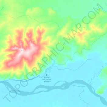 Manley Hot Springs topographic map, elevation, terrain