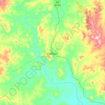 Eidsvold topographic map, elevation, terrain