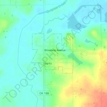 Sparks topographic map, elevation, terrain
