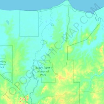 Point Stuart topographic map, elevation, terrain