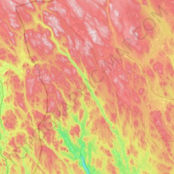Torsby kommun topographic map, elevation, terrain