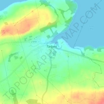 Tarbert topographic map, elevation, terrain