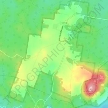 Newbury topographic map, elevation, terrain