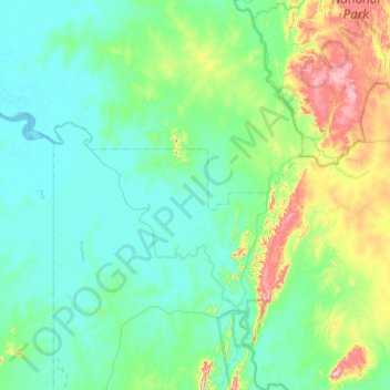 Daly River topographic map, elevation, terrain