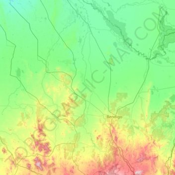 Loddon River topographic map, elevation, terrain