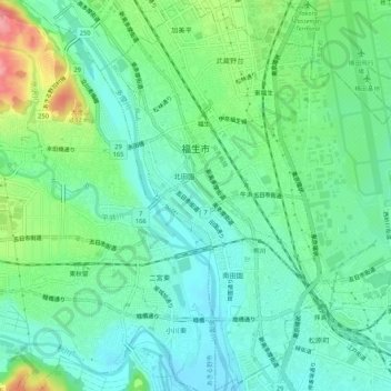Tokyo topographic map, elevation, terrain