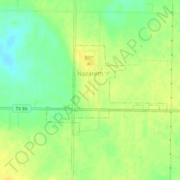 Nazareth topographic map, elevation, terrain