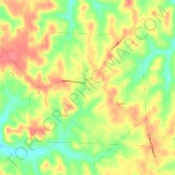 Vina topographic map, elevation, terrain