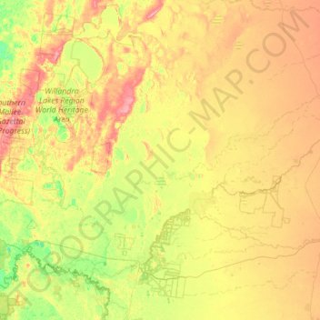 Balranald Shire Council topographic map, elevation, terrain