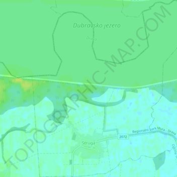 Struga topographic map, elevation, terrain