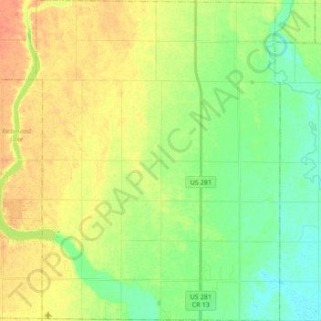 Lincoln Township topographic map, elevation, terrain