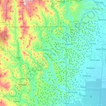 Panaga River topographic map, elevation, terrain