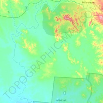 Innot Hot Springs topographic map, elevation, terrain