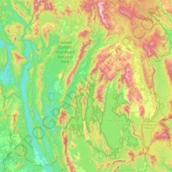 Gordon River topographic map, elevation, terrain