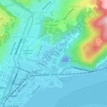 Logan Park topographic map, elevation, terrain