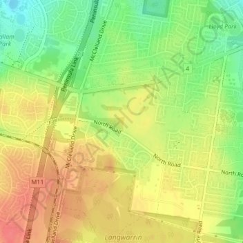 Cruden Farm topographic map, elevation, terrain