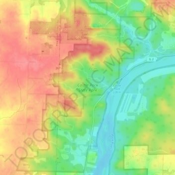 Castle Rock State Park topographic map, elevation, terrain