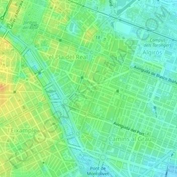 Jardín de Alfredo Candell topographic map, elevation, terrain