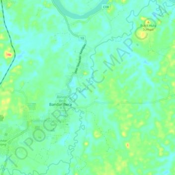Triang River topographic map, elevation, terrain