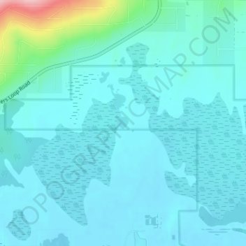 Caribou Lake topographic map, elevation, terrain