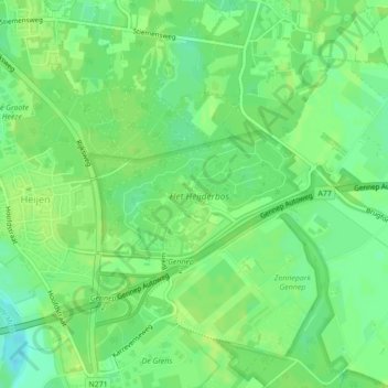 Het Heijderbos topographic map, elevation, terrain