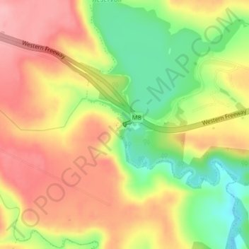 Pykes Creek Reservoir Spillway topographic map, elevation, terrain