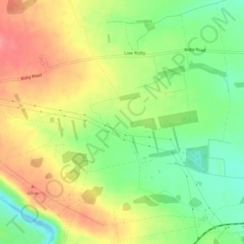 Risby Warren Sink Holes topographic map, elevation, terrain